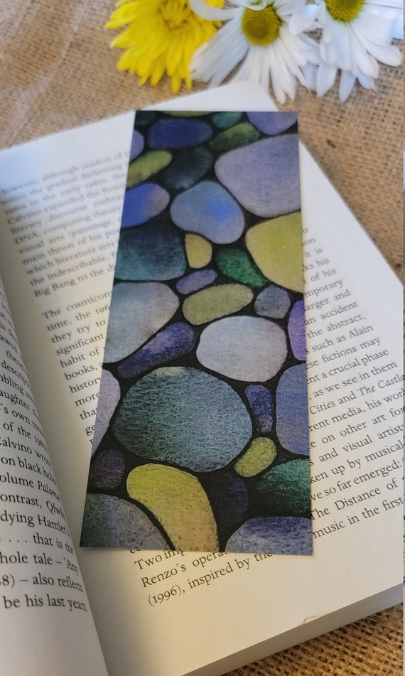 Watercolor Stone Bookmark - Etsy