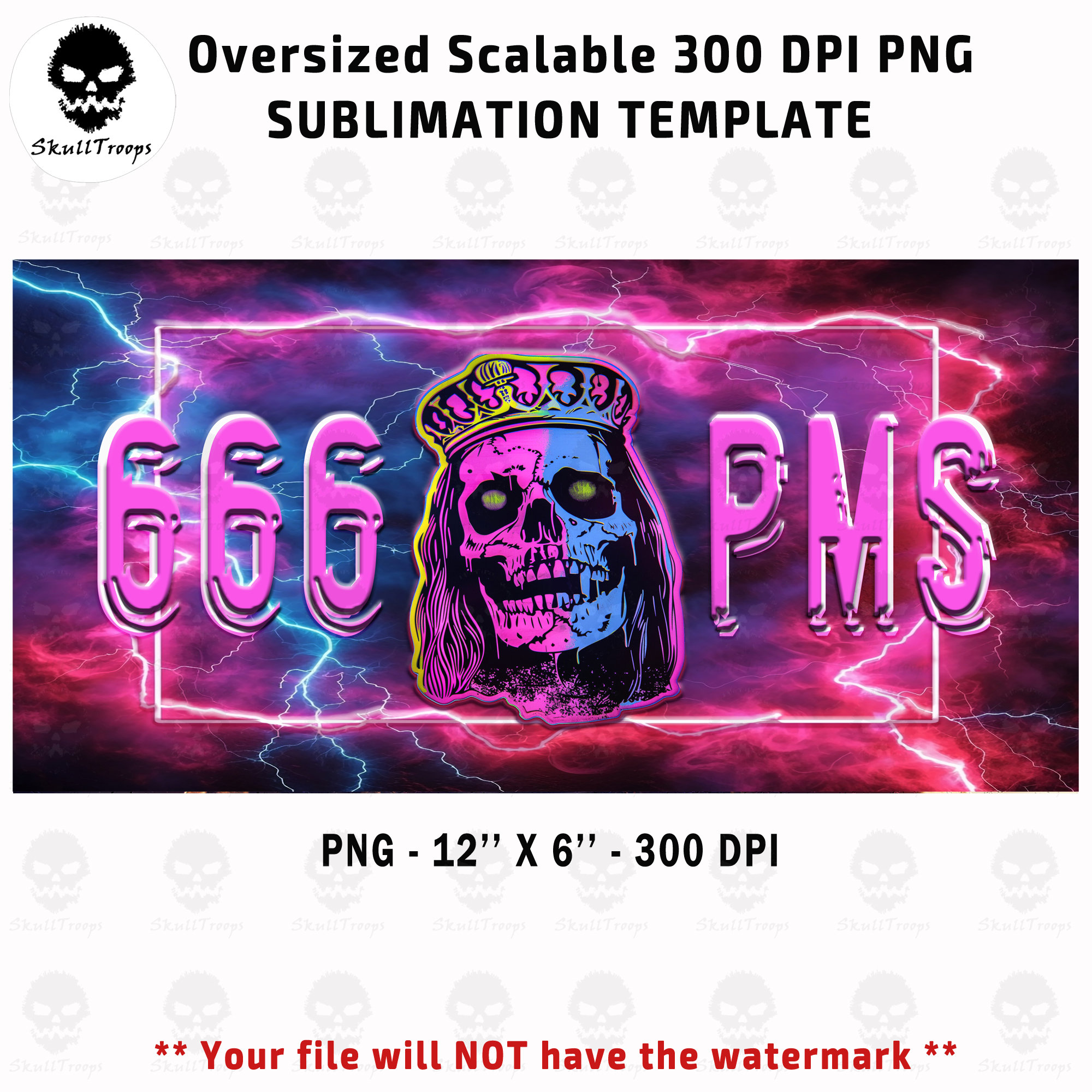 Skull 666 PMS License Plate PNG Design (digital Download) - Etsy