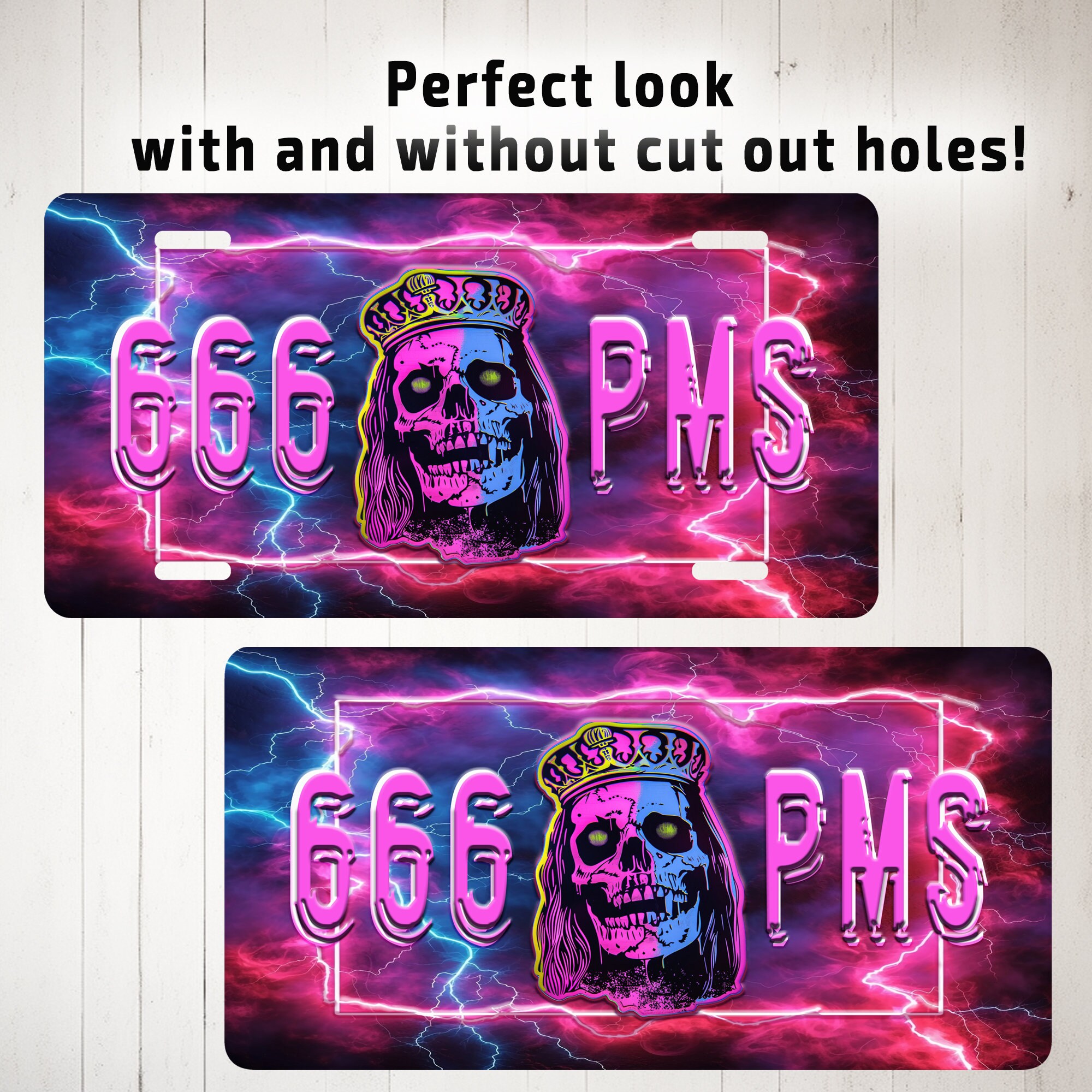 Skull 666 PMS License Plate PNG Design (digital Download) - Etsy