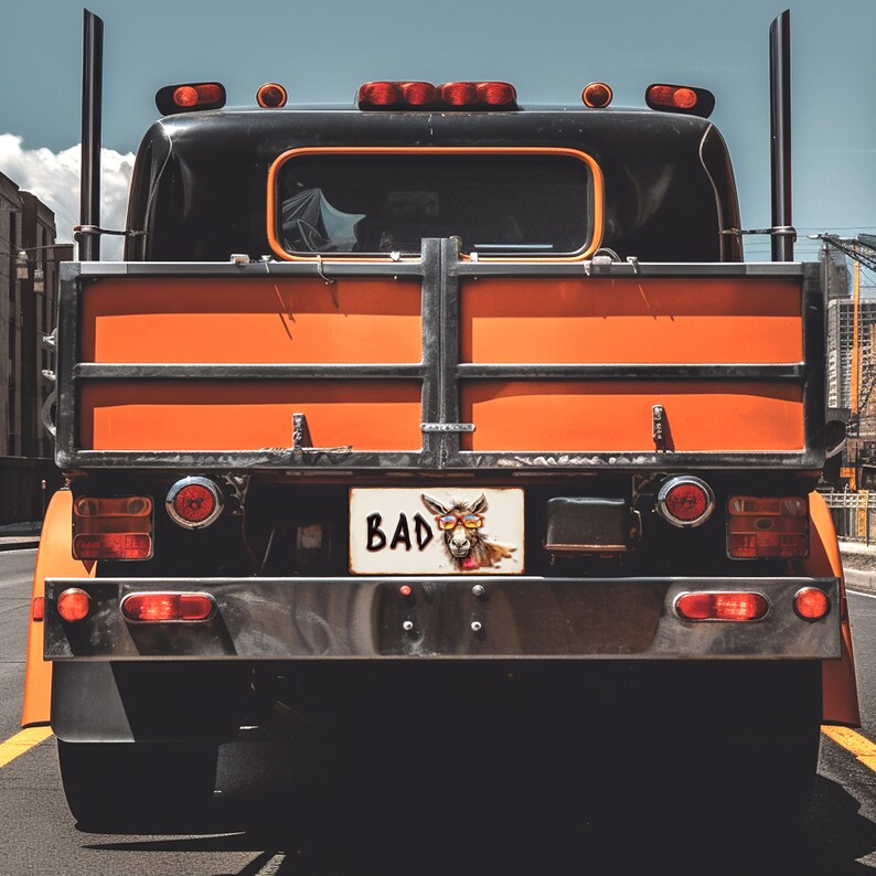 Bad Ass Car License Plate PNG: Funny Donkey Design, Animal Farm Decor ...