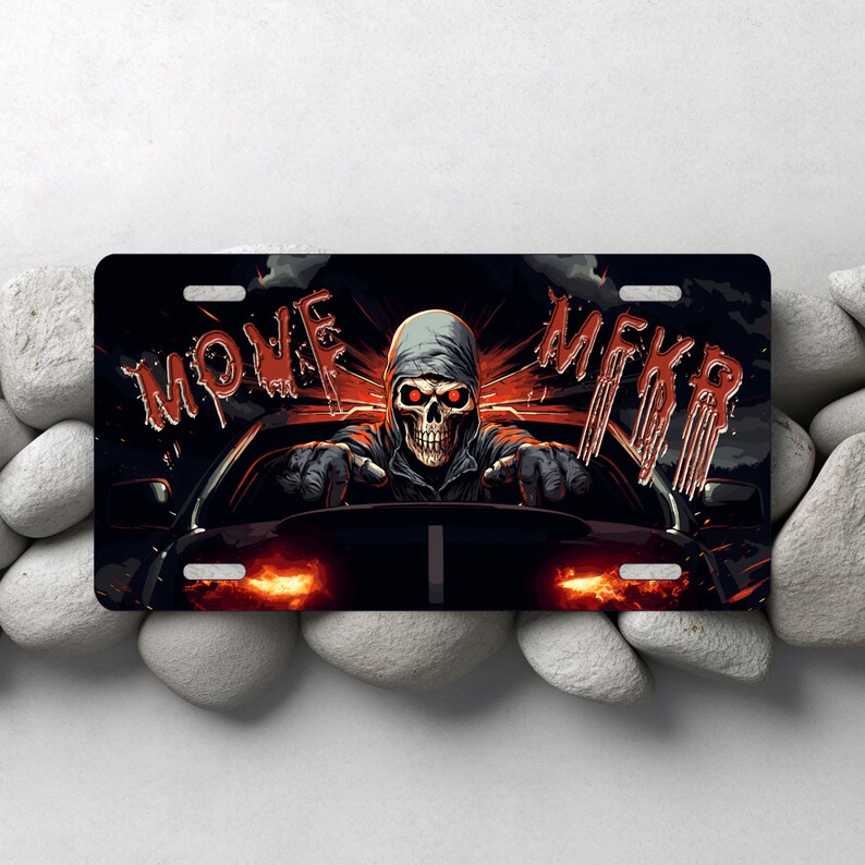 Skull Move Mfkr Car License Plate PNG, 300 DPI Instant Digital Download ...
