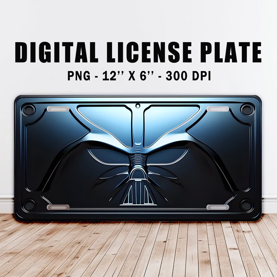 Celestial Sith Villain License Plate PNG: Dark Side Car Decor (digital ...