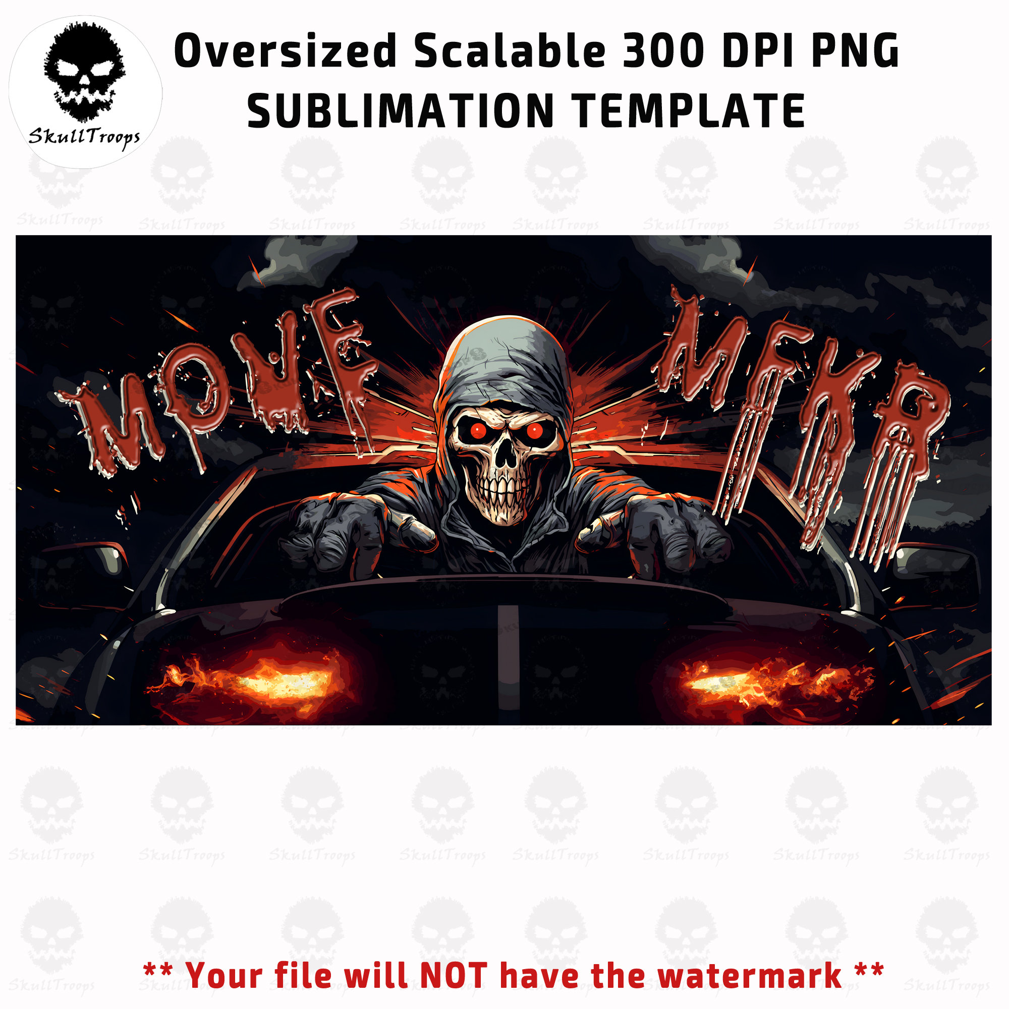 Skull Move Mfkr Car License Plate PNG, 300 DPI Instant Digital Download ...