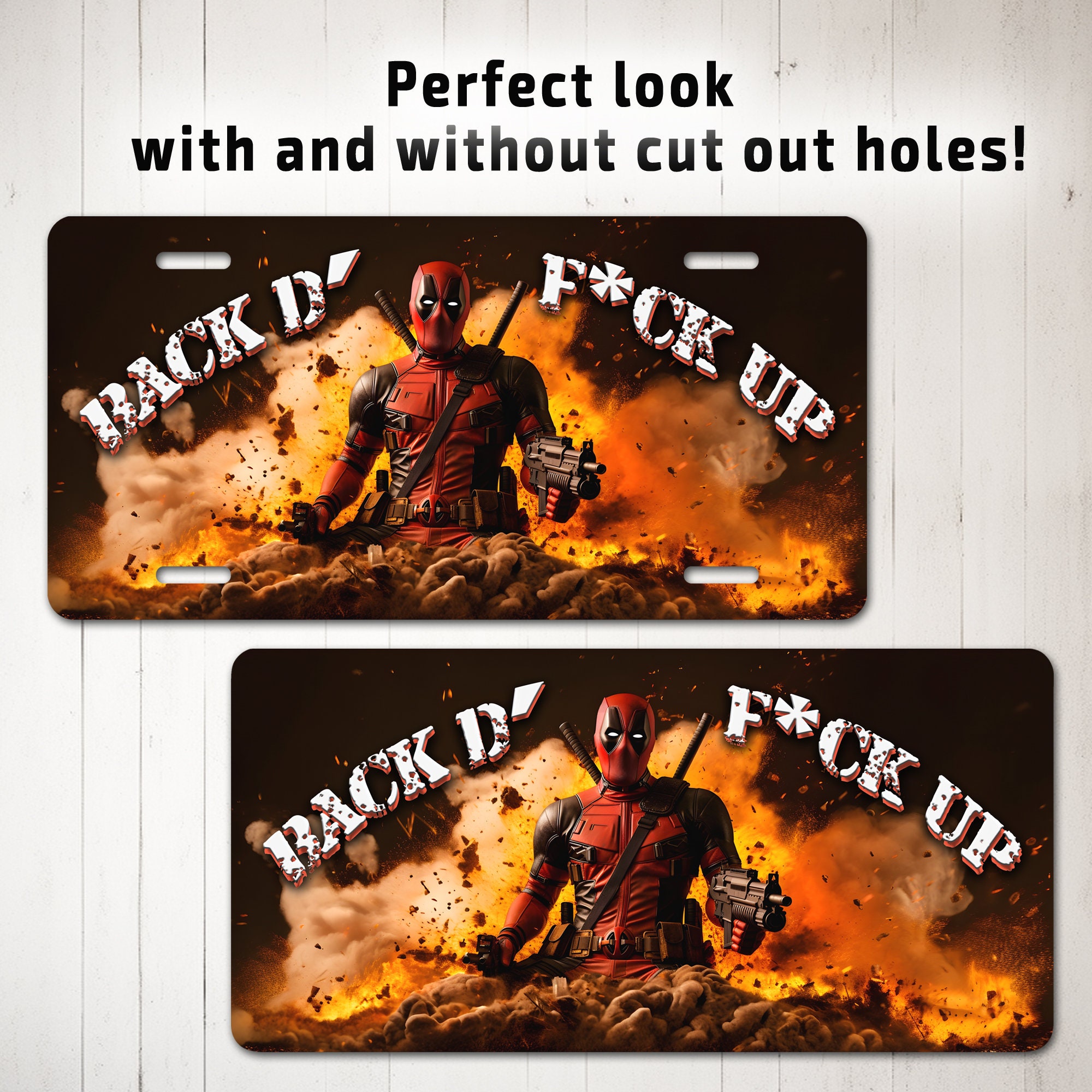 Back the Fxck up Car License Plate PNG, 300 DPI Instant Digital Download, Sublimation Printing ...