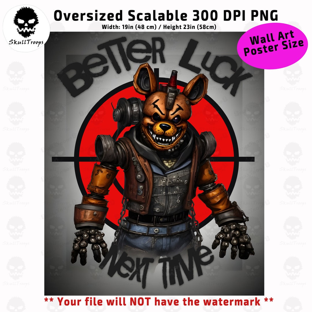 Fredy Faz Metal Mash PNG Design. Sublimation DTF DTG. Resizable Wall ...