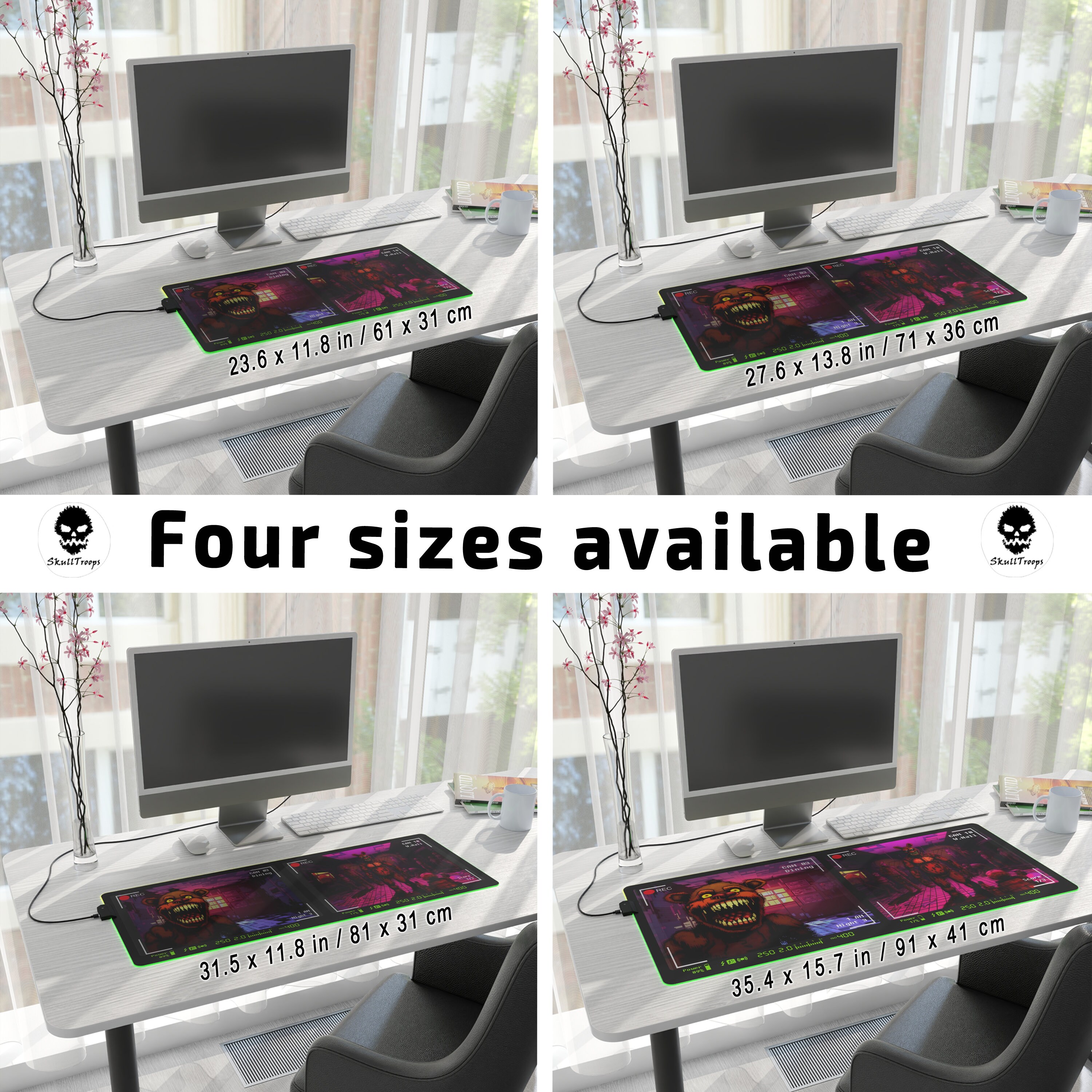 LED Gaming Mouse Pad Animatronics Footage. Dynamic RGB 14 Changing ...