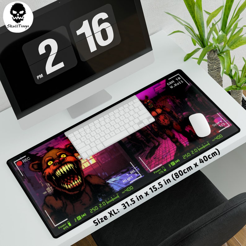 FNAF Gaming Mouse Pad: Animatronics Footage. Large Desk Mat Anti Slip ...