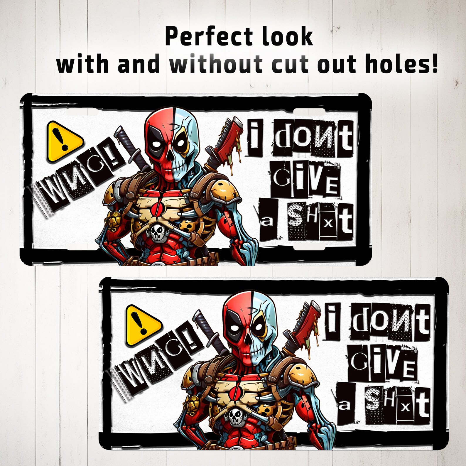 Skelepool Warning Car License Plate PNG, 300 DPI Digital Download ...