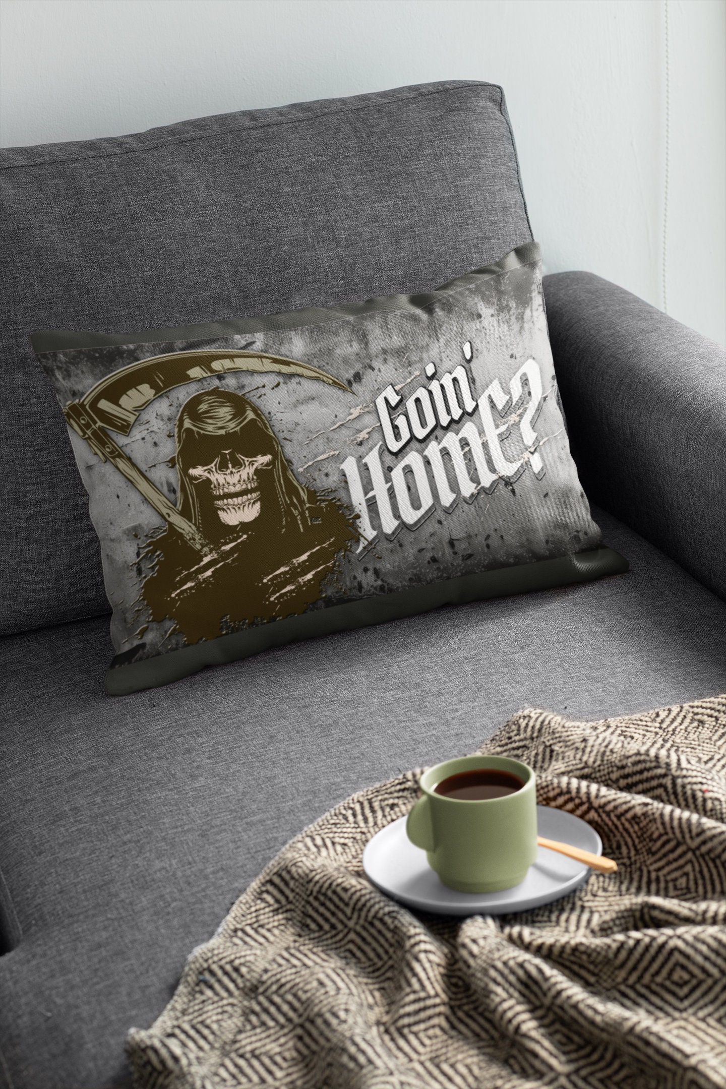 Skull Grim Reaper Goin' Home Car License Plate PNG 300 - Etsy