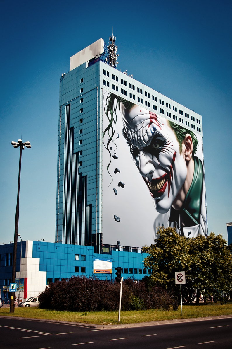 Visage of Decay PNG 300 Dpi. Joker Wall Art, Room Decor, Sublimation ...