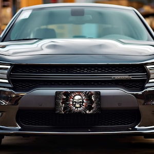 Skull Torn Metal Car License Plate PNG Design Instant Digital Download ...