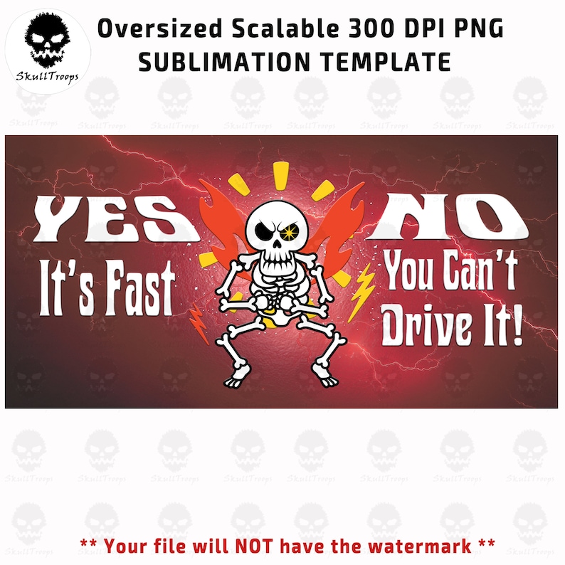 Skull Yes and No License Plate PNG, 300 DPI Digital Download, Sublimation Print Resizable Design ...