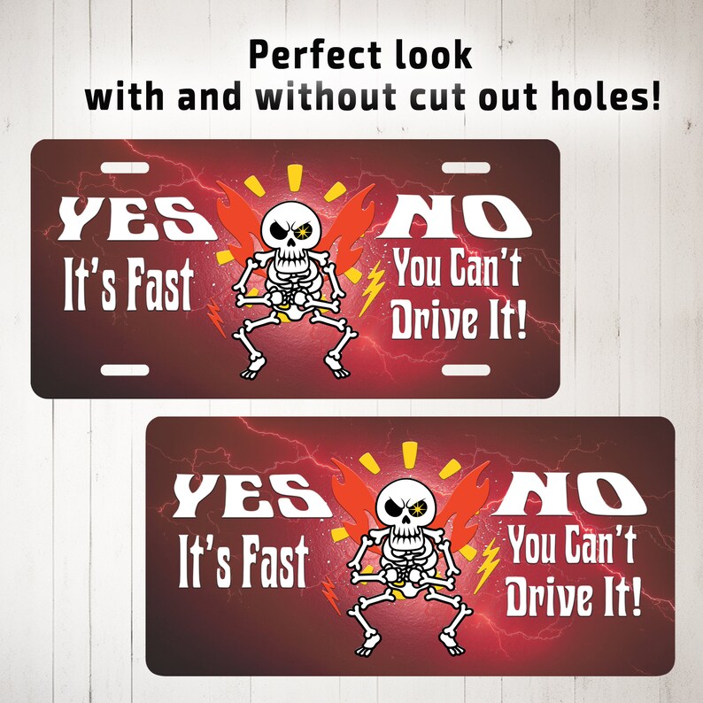 Skull Yes and No License Plate PNG, 300 DPI Digital Download ...