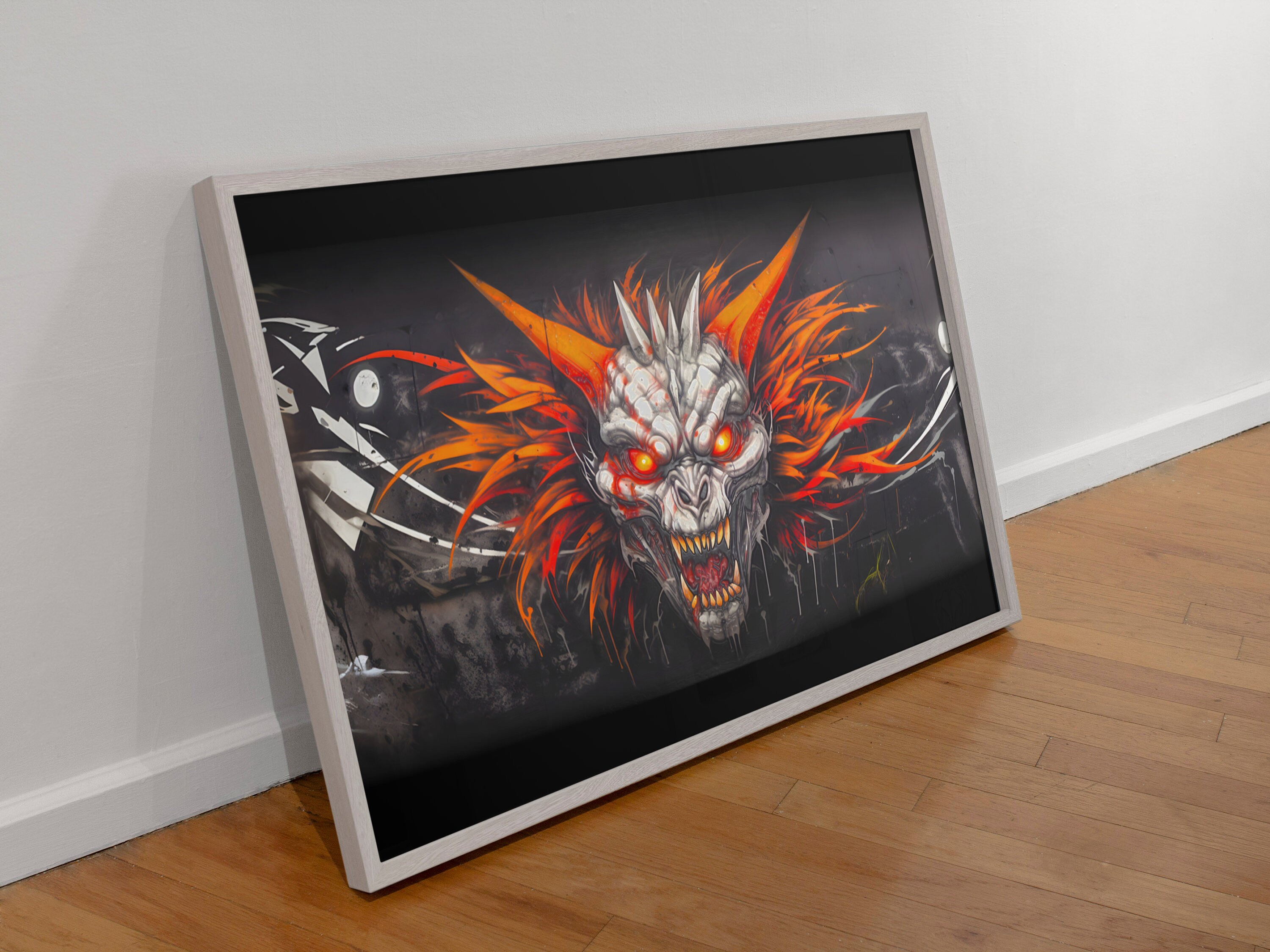 Skull Fire Dragon Car License Plate PNG 300 DPI Instant - Etsy