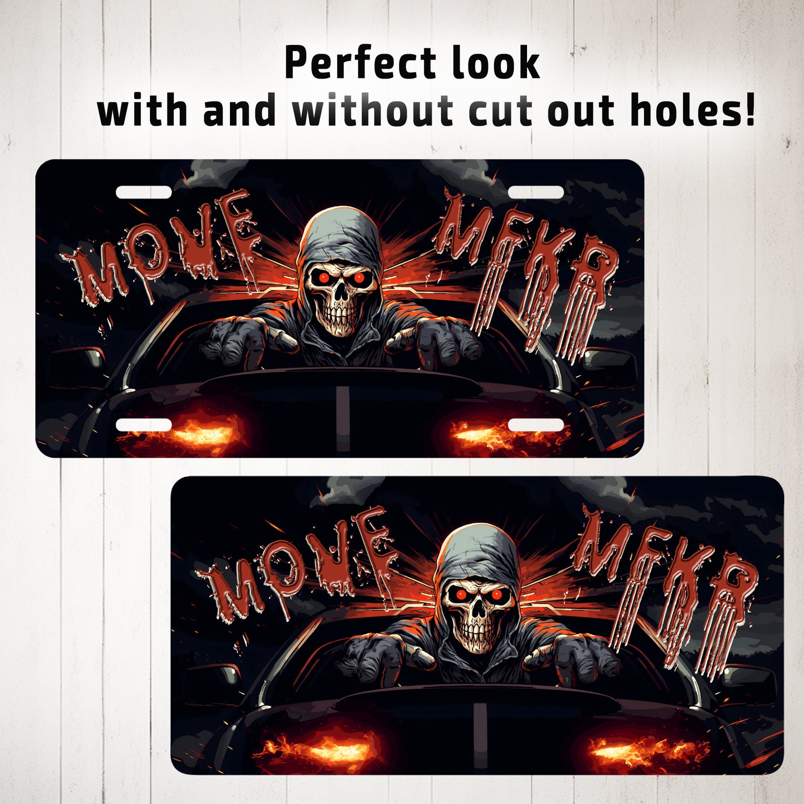 Skull Move Mfkr Car License Plate PNG, 300 DPI Instant Digital Download ...