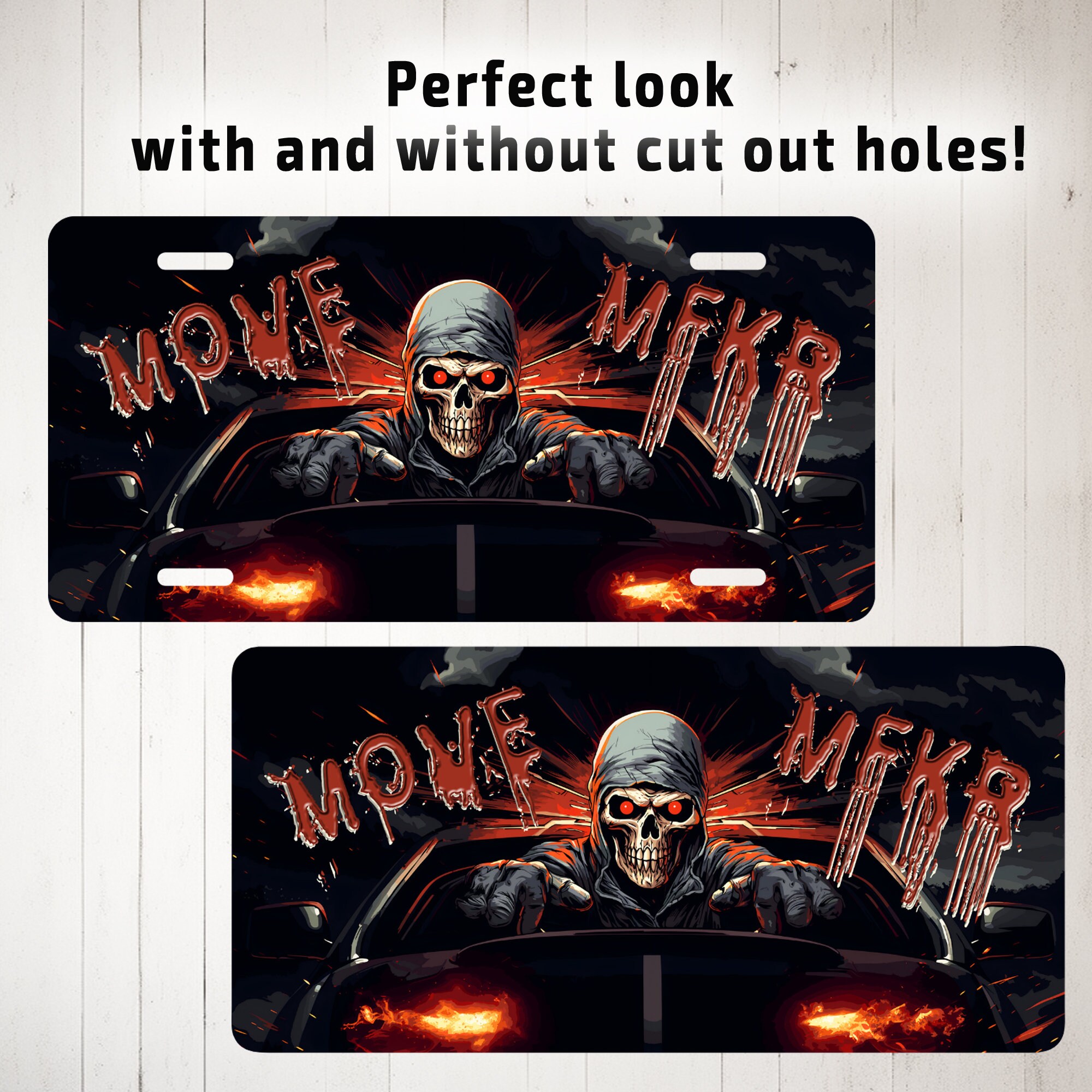 Skull Move Mfkr Car License Plate PNG, 300 DPI Instant Digital Download ...