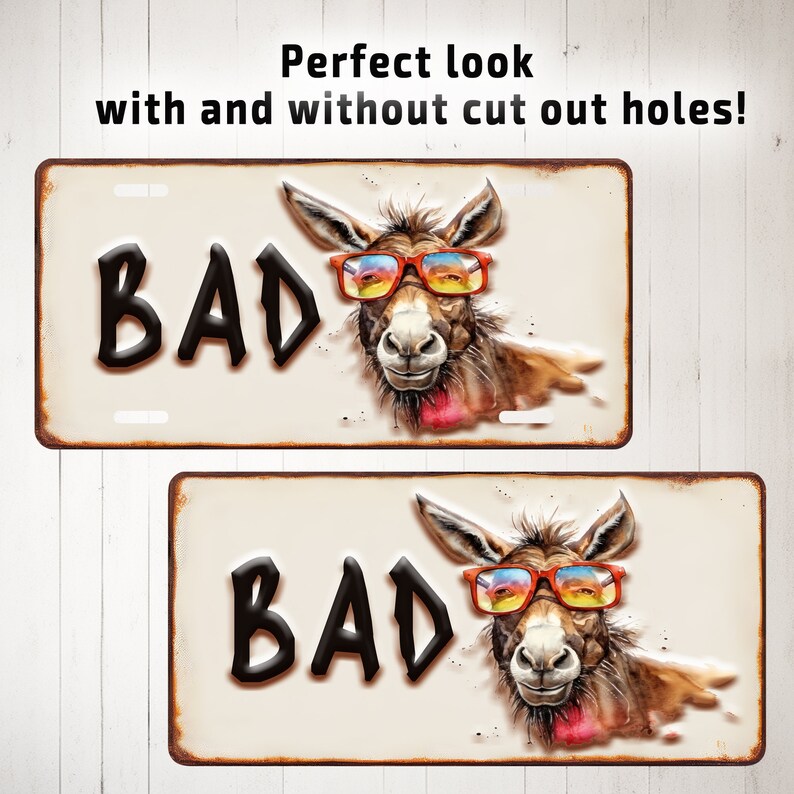 Bad Ass Car License Plate Png 300 Dpi Digital Download Sublimation Printing Resizable Design