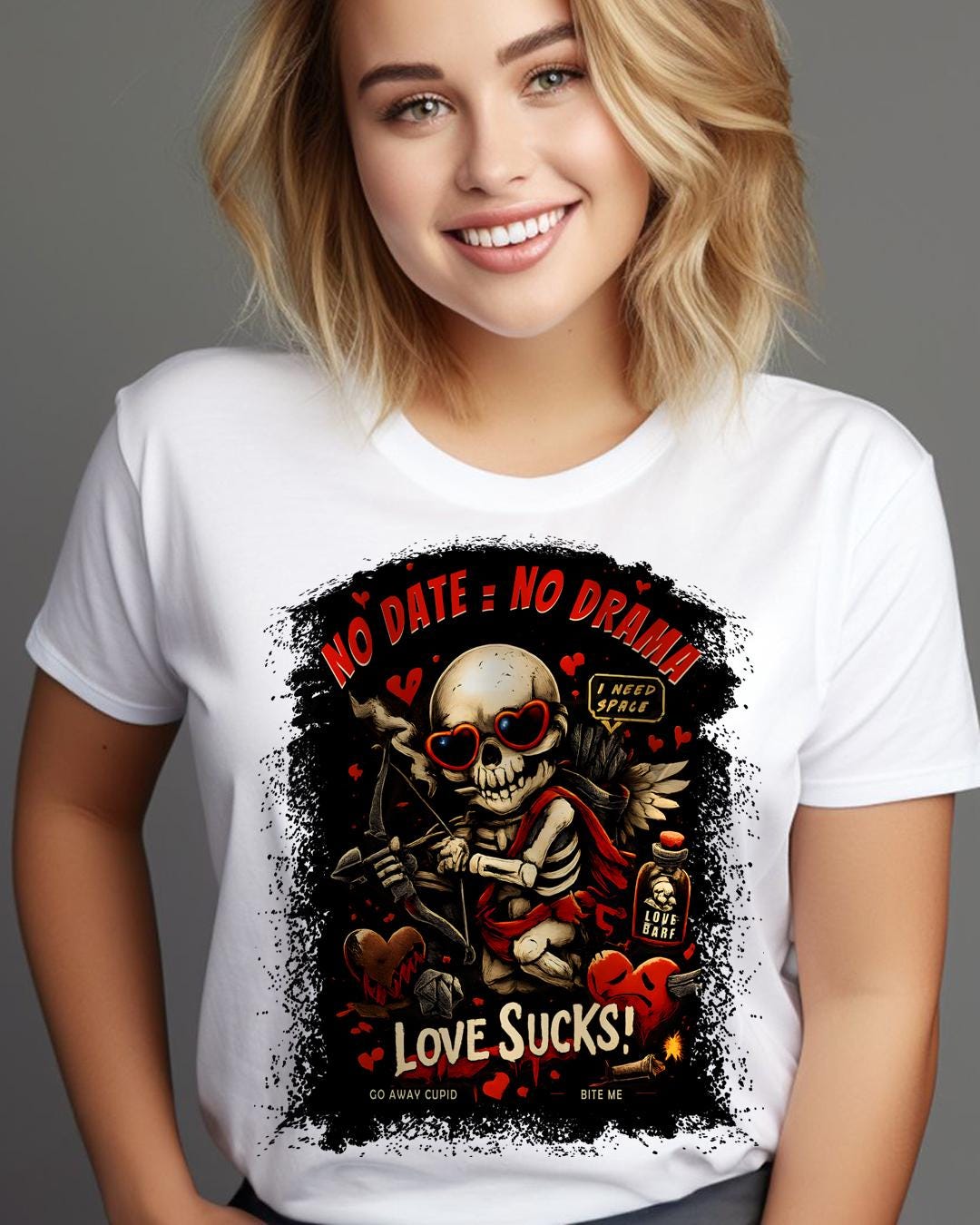Love Sucks: Snarky Single Humor PNG File. Sarcastic Bitter Valentine ...