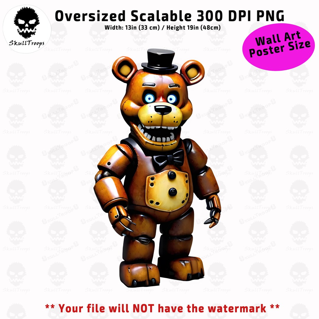 PNG inspirado en Fredy de FNAF: Oso animatrónico estilo porcelana ...