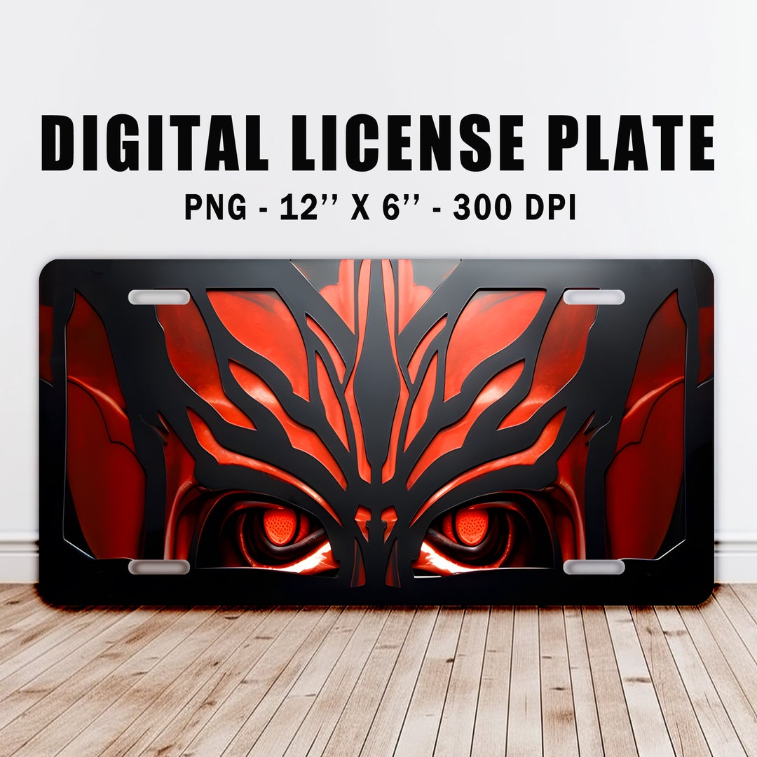 Sith Maul Car License Plate PNG, 300 DPI Digital Download, Sublimation ...