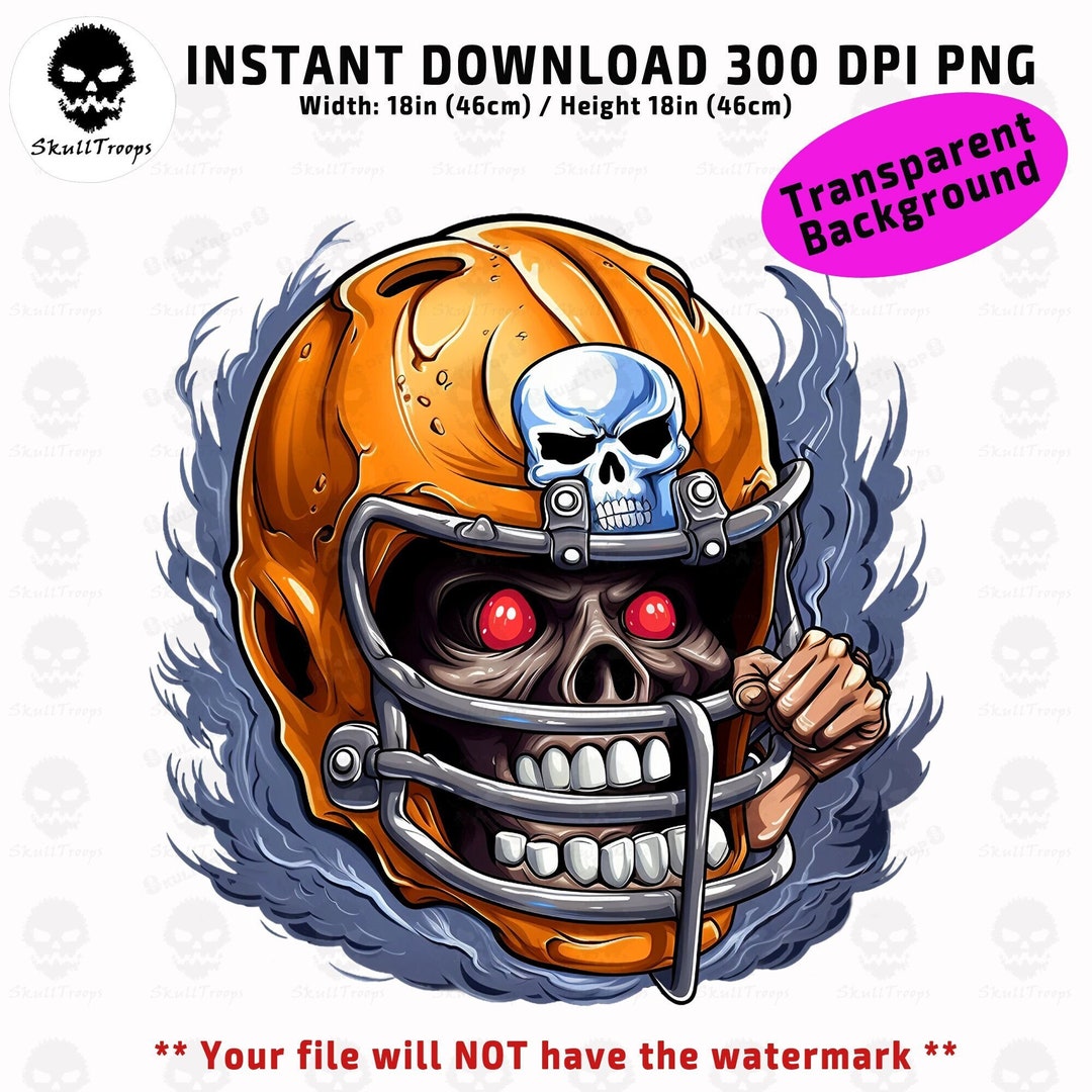 Skull Helmet Hoorah PNG 300 Dpi Digital Download. Sublimation DTF DTG ...
