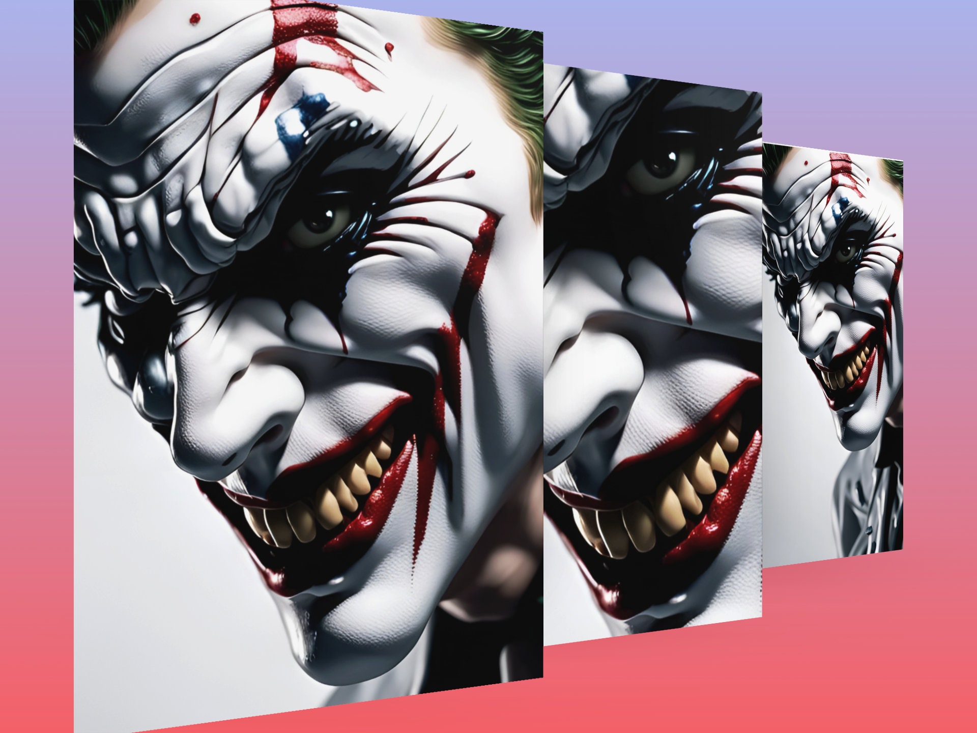 Visage of Decay PNG 300 Dpi. Joker Wall Art, Room Decor, Sublimation ...