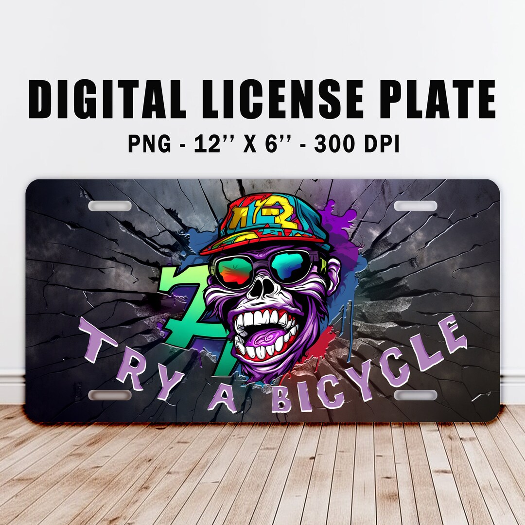 Skull Gorilla License Plate PNG Design: Funny Beast Mode Art (digital ...