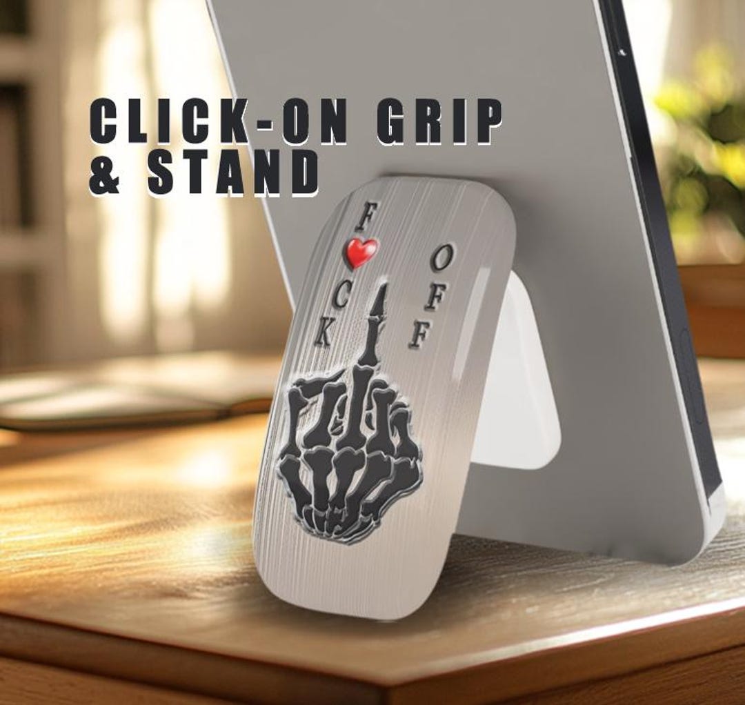 Funny Skeletal Middle Finger Phone Grip: Sassy Skull Hand Kickstand - Etsy