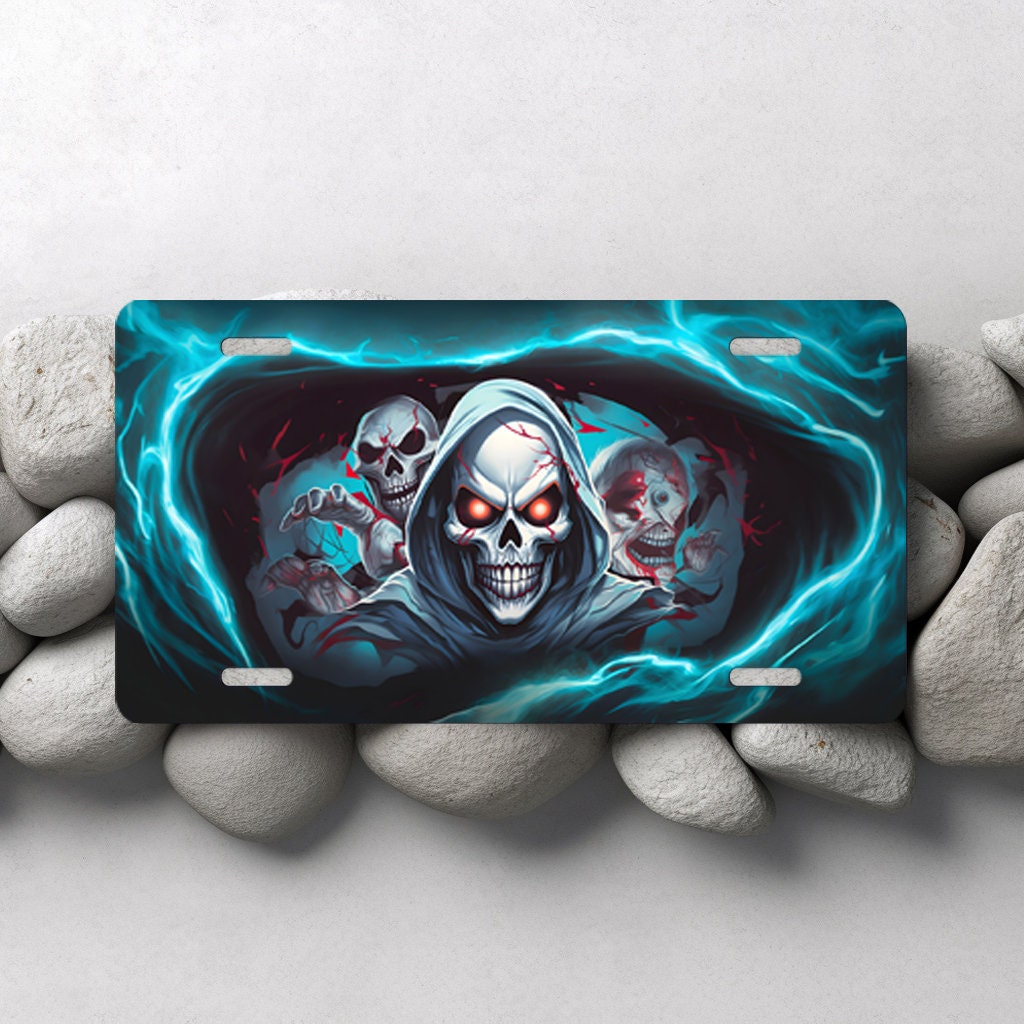 Skull Spectral Ride Car License Plate PNG, 300 DPI Instant Digital ...