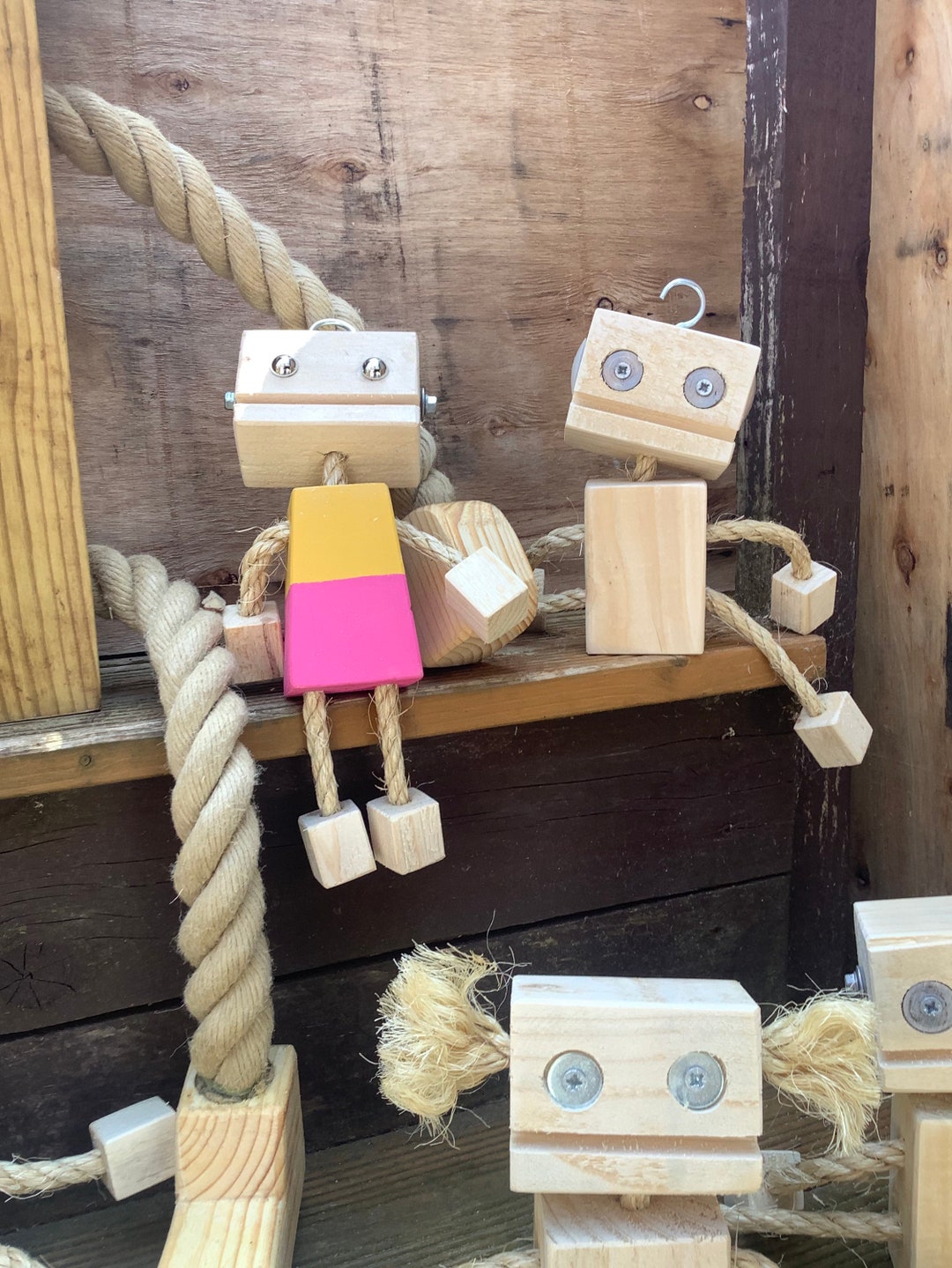 Wooden Toy Robots From Recycled Reclaimed Timber Now Reduced - Etsy