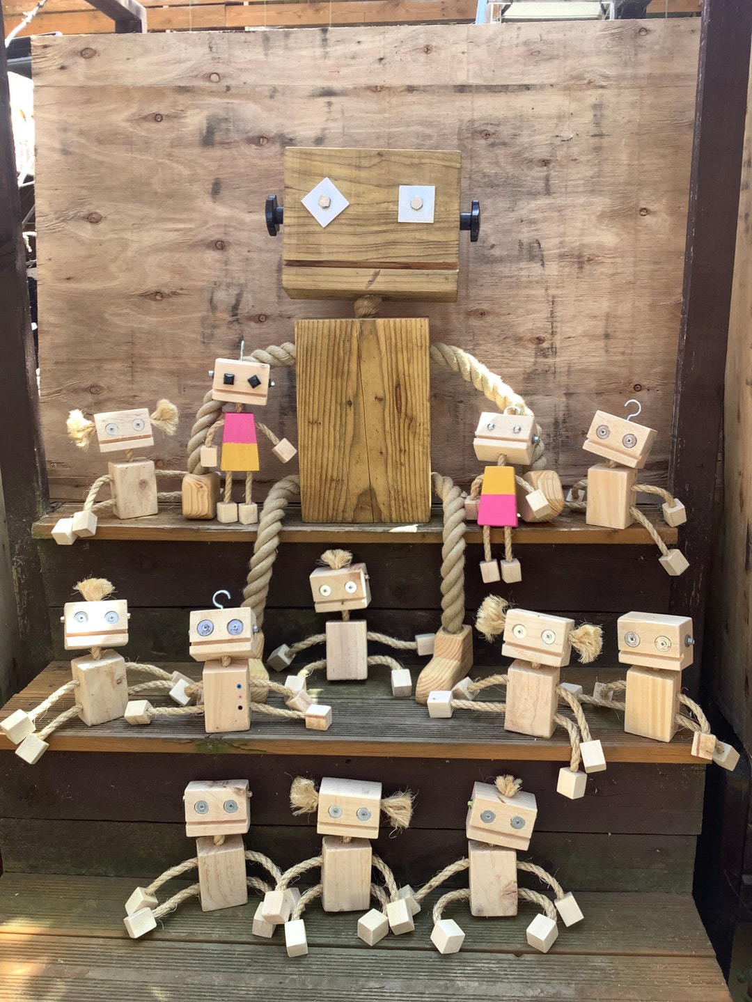 Large Wooden Robot Made From Recycled/ Reclaimed Timber ( Now Reduced ...