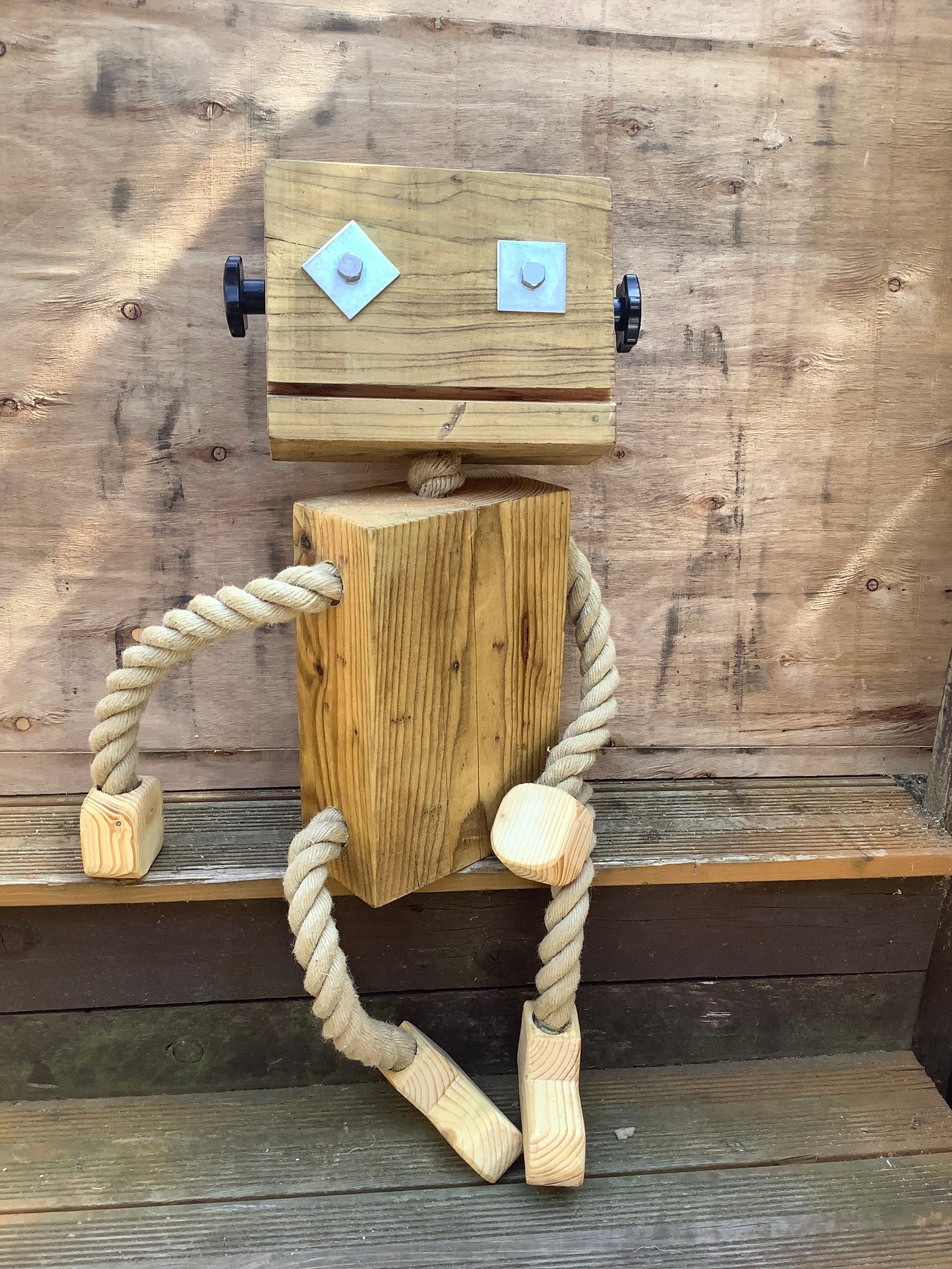 Large Wooden Robot Made From Recycled/ Reclaimed Timber ( Now Reduced ...