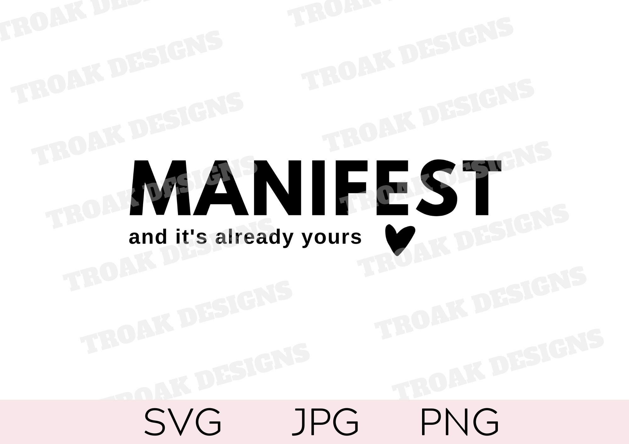 Manifest SVG PNG, Law of Attraction SVG, Manifestation, Motivational ...
