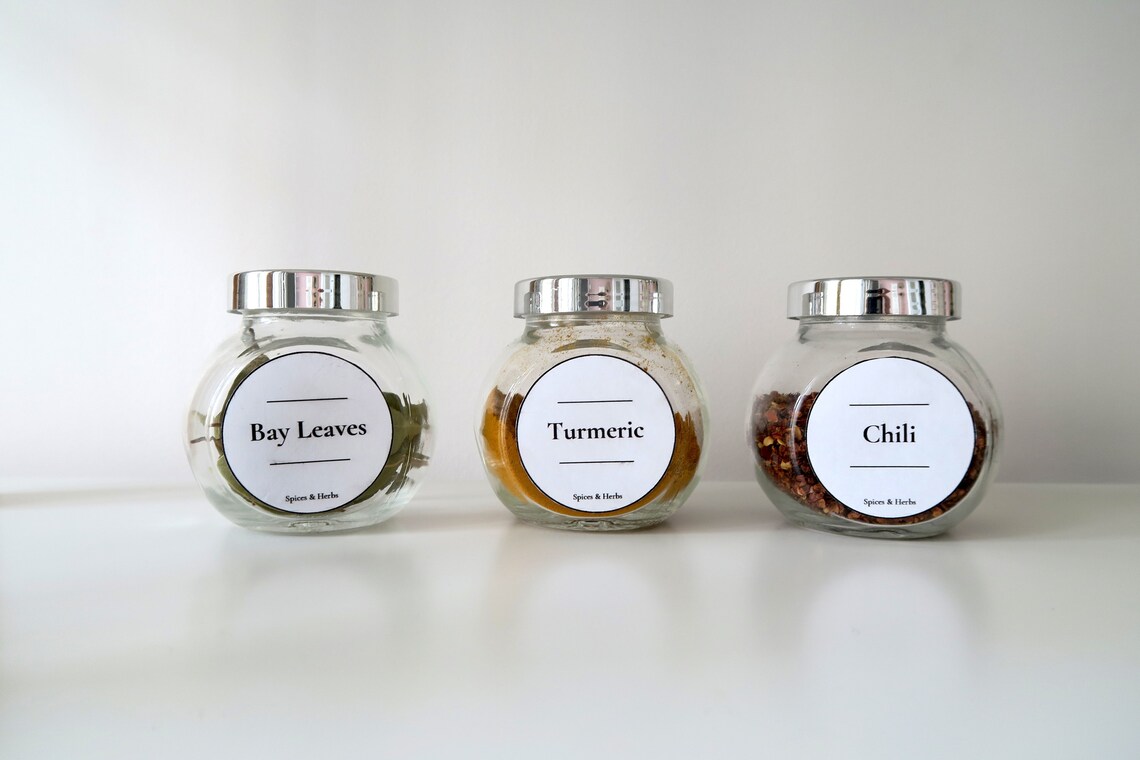 Printable Round Spice Labels,spice Jar Label Templates, Editable ...