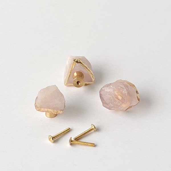 Rose Quartz Knobs - Etsy