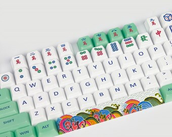 Keycaps Keyboard Mahjong - Etsy