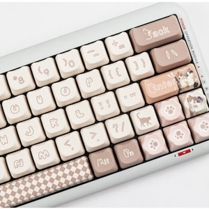 144PCS Ragdoll Cat Theme Keycaps Set,cute Cat Keycap,mao Keycap,pbt ...