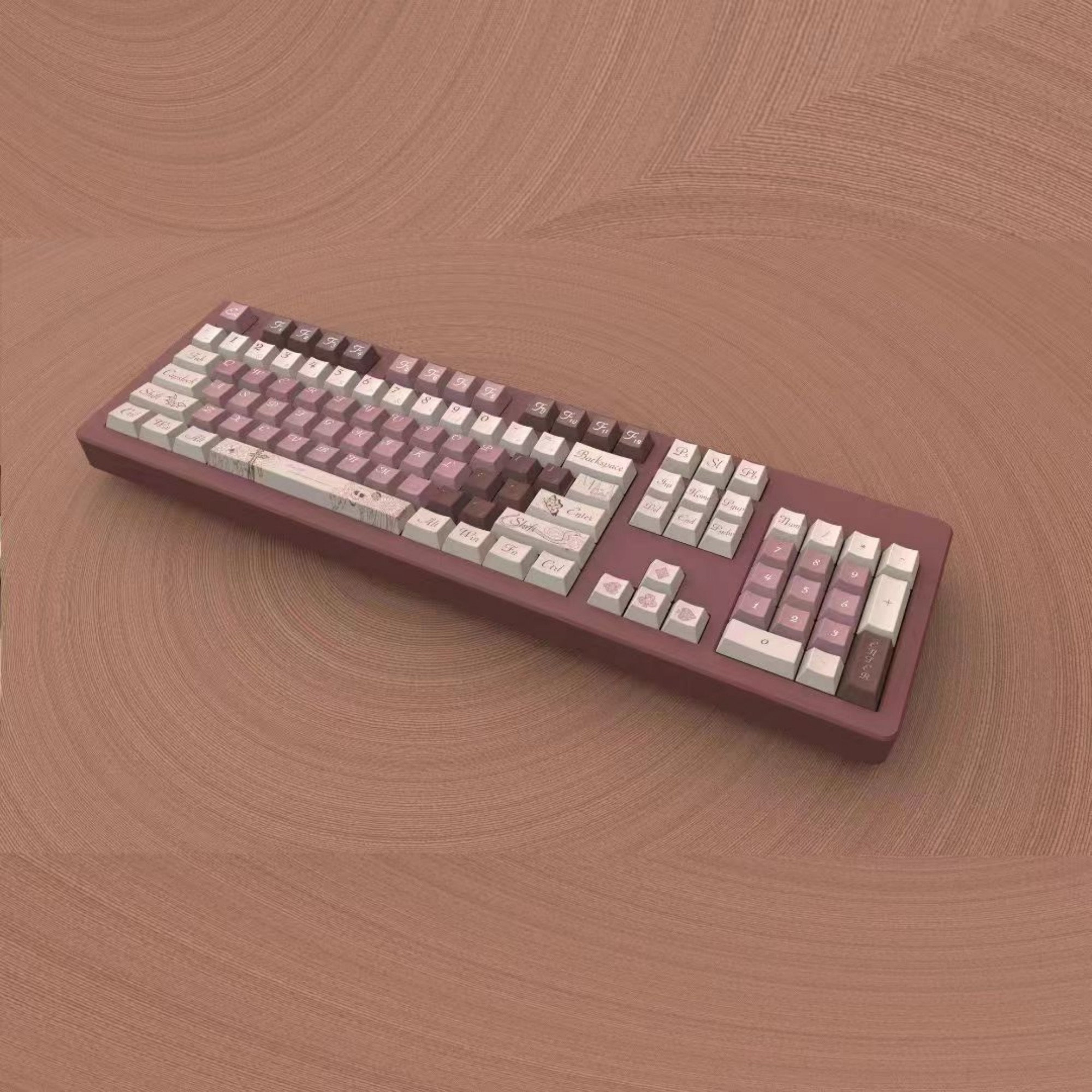 144PCS Skeleton Rose Theme Keycap Setpink Keycaphalloween - Etsy