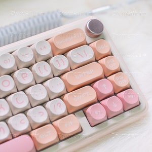 130PCS Orange Soda Theme Keycap Set,moa Keycap,cute Keycap,pbt Keycap ...