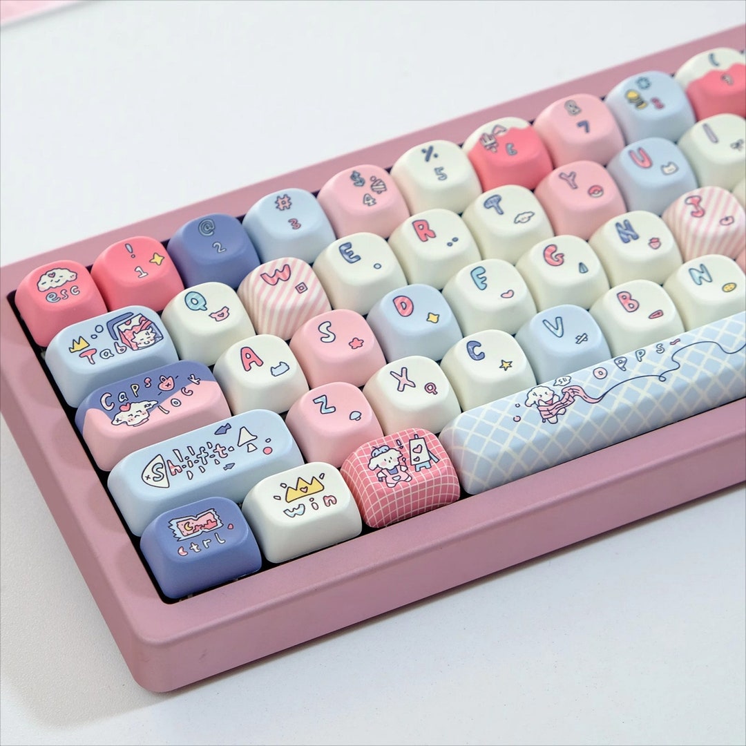 130PCS First Love Recovery Milk Theme Keycap Set,qx3 Keycap,pbt Keycap ...