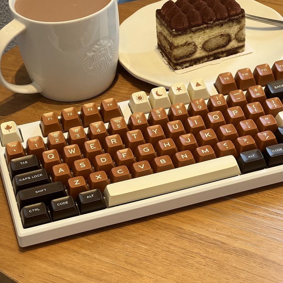 173keys Rich Coffee Keycap Set,sa Keycap,coffee Keycap,abs Keycap ...