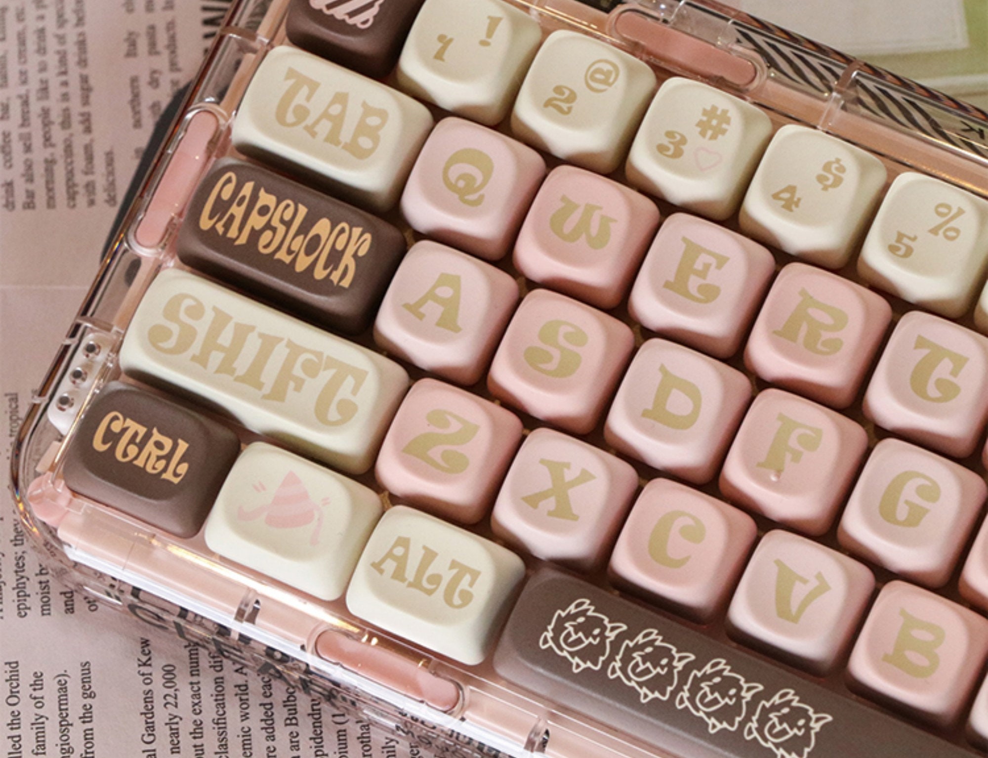 151PCS PORO Theme Keycap Set,pink Keycap,cute Keycap,cherry Keycap,pbt ...