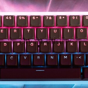 127keys Pink Gradient Theme Keycap Set,top Print Backlit Keycap,mda ...