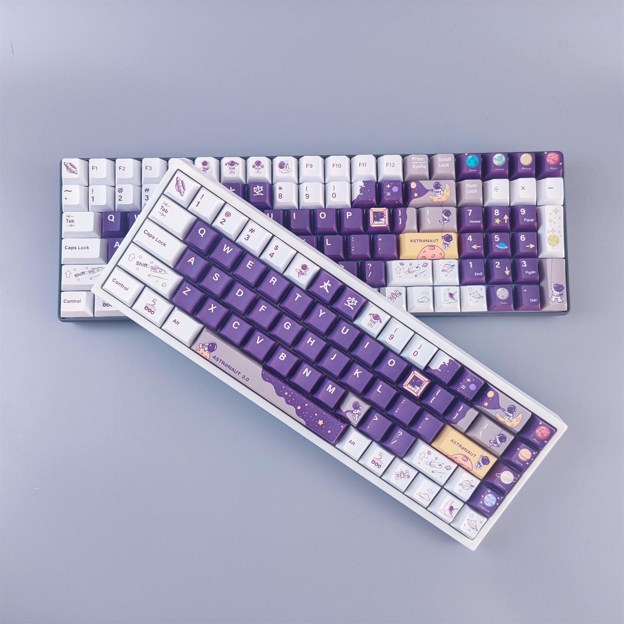 Purple Explore the Space Astronaut Theme Keycaps Set PBT - Etsy