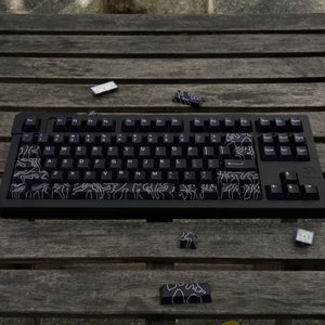 146PCS Black Canyon Theme Keycap Set,black Keycap,pbt Keycap,cherry ...