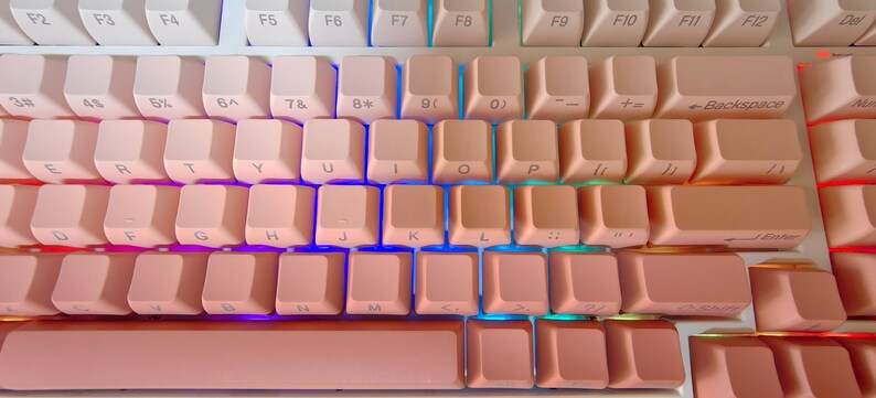 123PCS Pink Gradient Theme Keycap Setside Print Keycapoem - Etsy