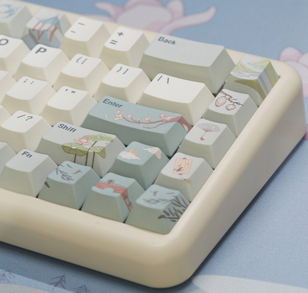 145pcs,jiangnan Theme Keycap Set,vintage Keycap,pbt Keycap,cherry ...