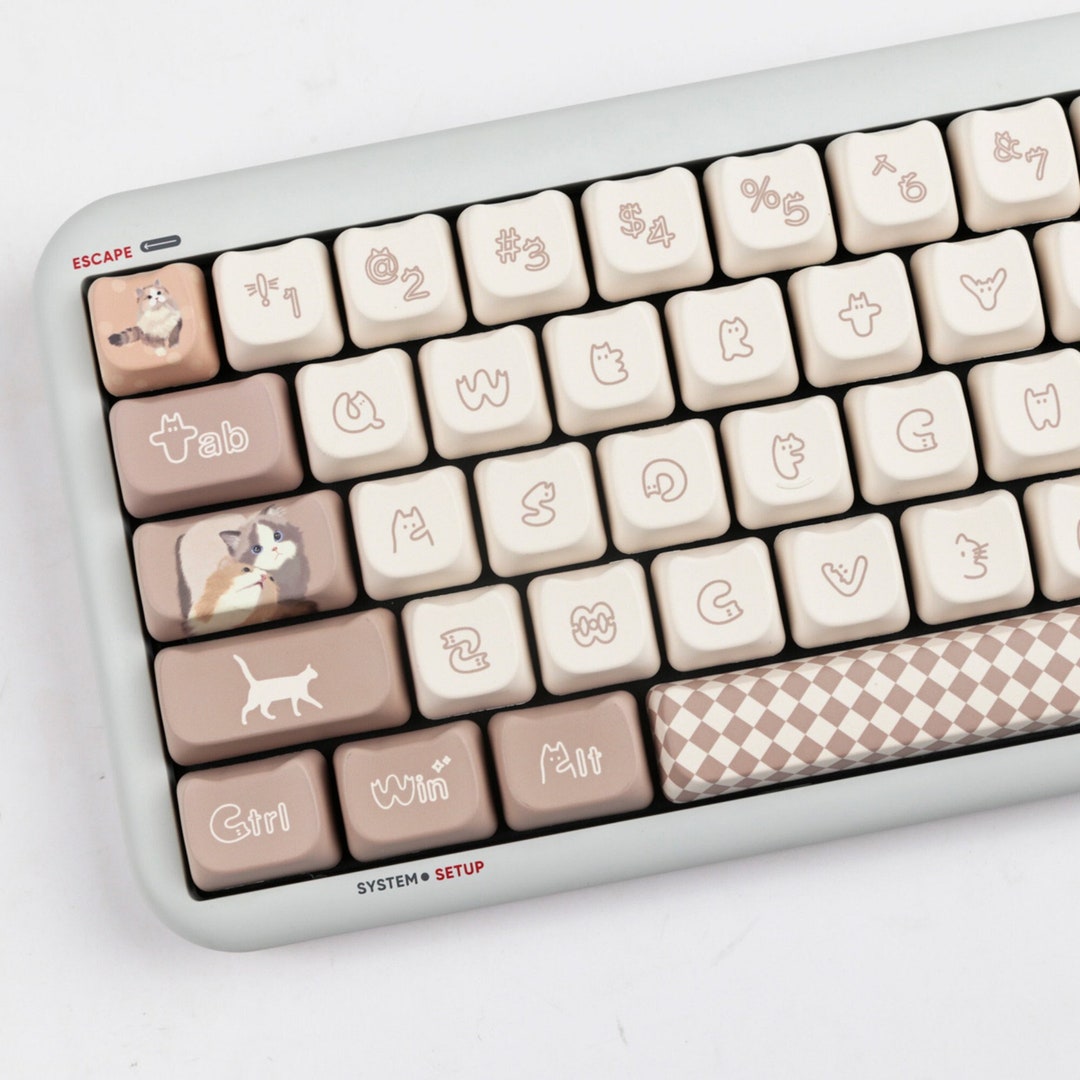 144PCS Ragdoll Cat Theme Keycaps Set,cute Cat Keycap,mao Keycap,pbt ...