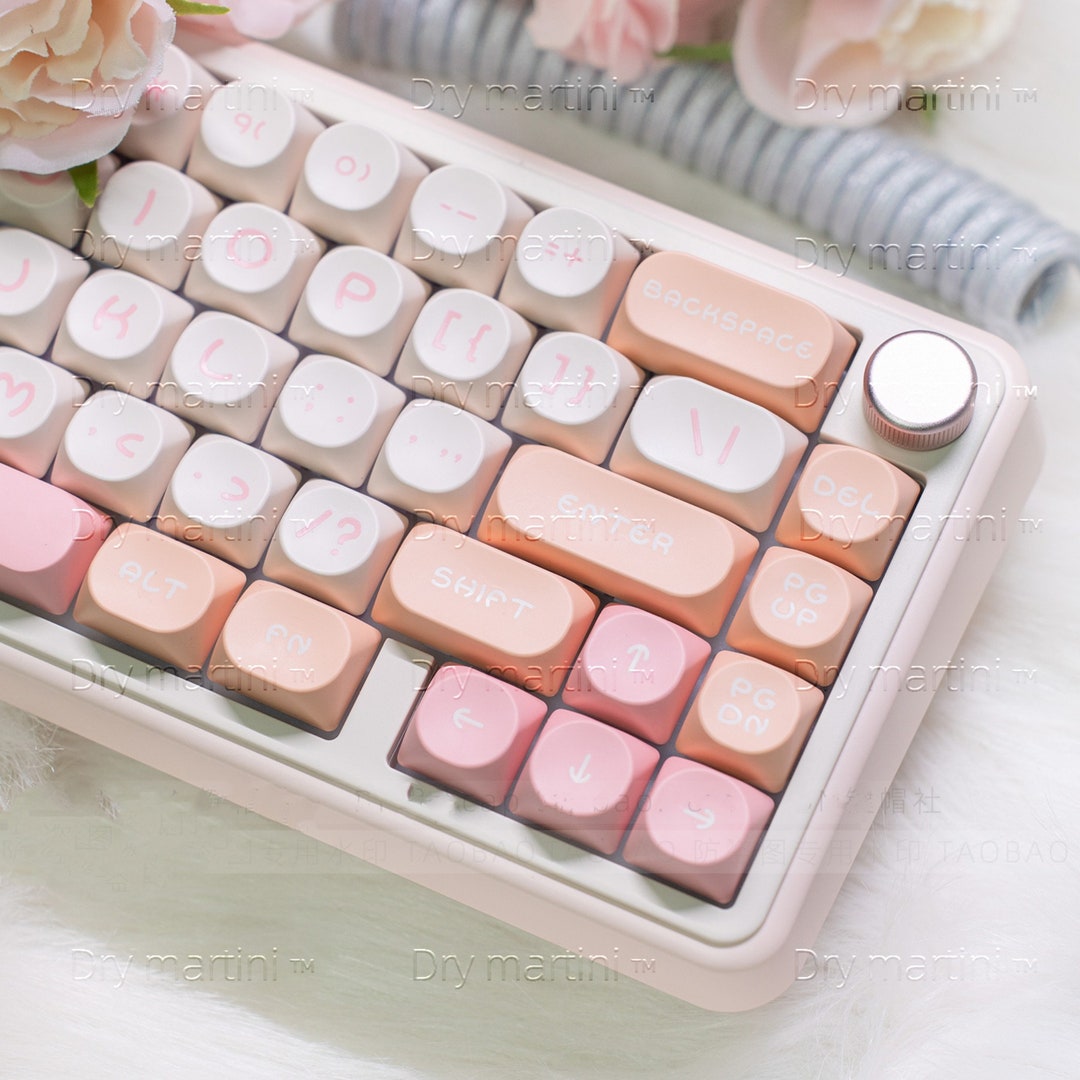 130PCS Orange Soda Theme Keycap Set,moa Keycap,cute Keycap,pbt Keycap ...