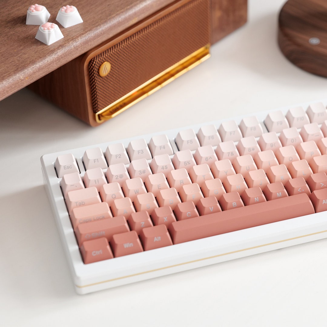 123PCS Pink Gradient Theme Keycap Setside Print Keycapoem - Etsy